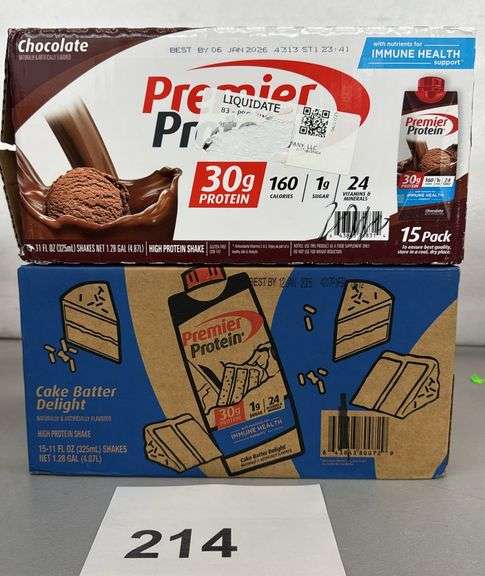 (2) BOXES OF PREMIER PROTEIN SHAKES - Earl's Auction Company