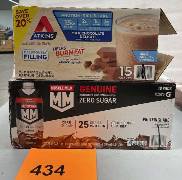 (2) BOXES OF PROTEIN SHAKES - MM & ATKINS - Earl's Auction Company