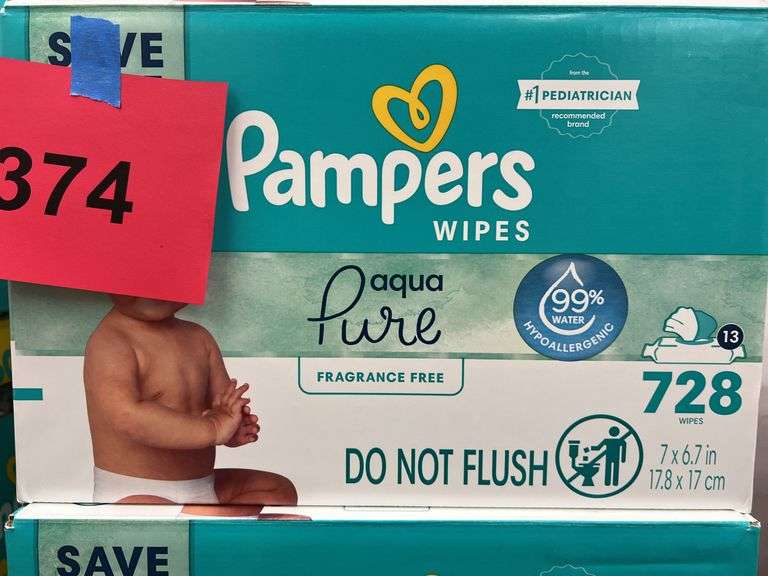 (2) BOXES OF PAMPERS BABY WIPES - Earl's Auction Company