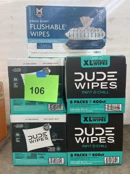 (5) BOXES OF FLUSHABLE WIPES - Earl's Auction Company