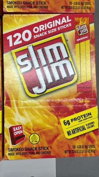 (4) BOXES OF SLIM JIMS - Earl's Auction Company
