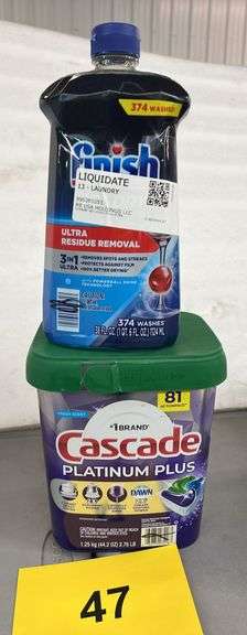 2PC DISHWASHING LOT - CASCADE & FINISH - Earl's Auction Company