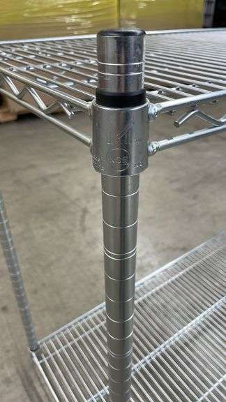 2 TIER SHELVING RACK - SILVER - Earl's Auction Company