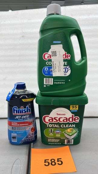 3PC DISHWASHING LOT - CASCADE & FINISH - Earl's Auction Company