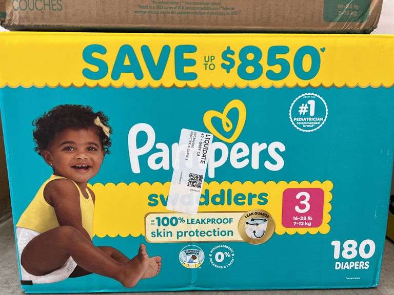 (2) BOXES OF PAMPERS DIAPERS - SIZE 3 - Earl's Auction Company