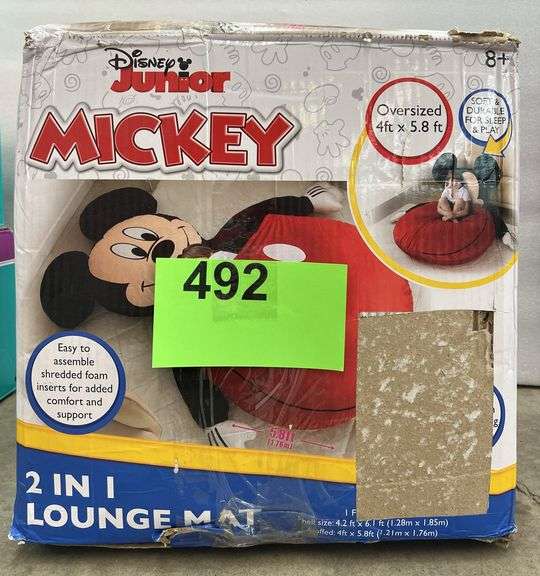KIDS DISNEY JUNIOR MICKEY 2 IN 1 LOUNGE MAT IN BOX - Earl's Auction Company