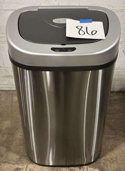 NINESTARS STAINLESS MOTION SENSOR KITCHEN TRASH CAN - Earl's Auction ...