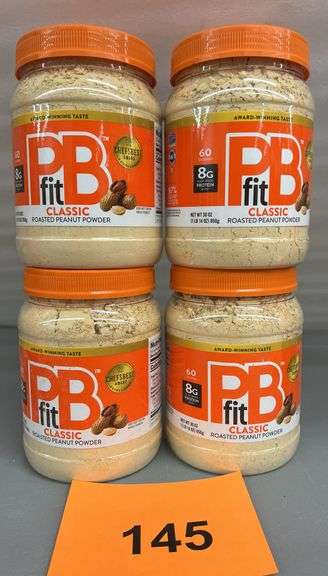 (4) JARS OF PB FIT PEANUT POWDER - Earl's Auction Company