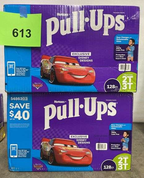 (2) BOXES OF HUGGIES PULL UPS DIAPERS - SIZE 2T/3T - Earl's Auction Company