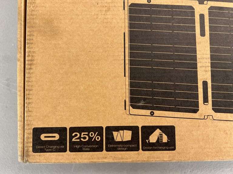 ECOFLOW 45W PORTABLE SOLAR PANEL IN BOX - Earl's Auction Company