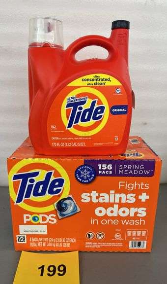 2PC TIDE LOT - DETERGENT & PODS - Earl's Auction Company