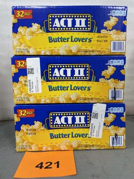 (3) BOXES OF ACT II POPCORN - Earl's Auction Company