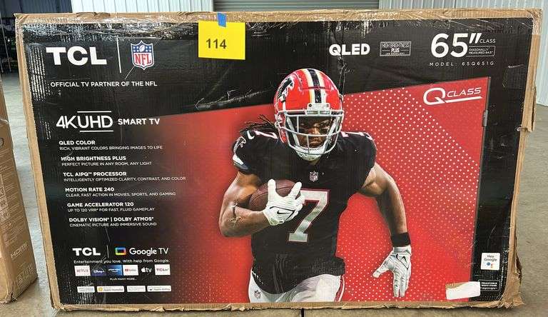 TCL 65" 4K UHD SMART TV IN BOX - Earl's Auction Company