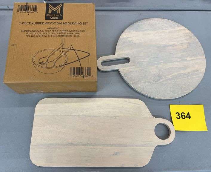 3PC KITCHEN LOT - BOARDS & SALAD SERVING SET - Earl's Auction Company