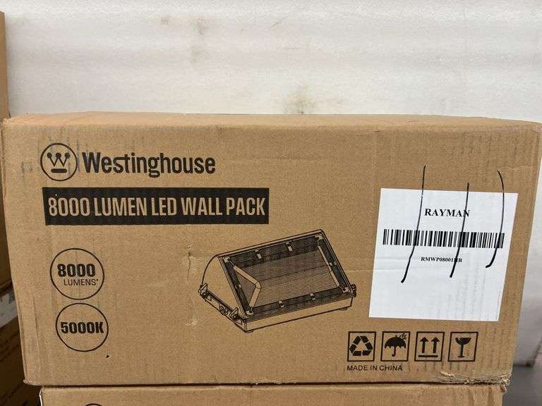(2) WESTINGHOUSE 8000 LUMEN LED WALL PACKS IN BOXES - Earl's Auction ...