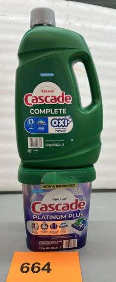 2PC CASCADE DISH DETERGENT LOT - LIQUID & TABS - Earl's Auction Company