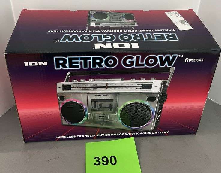 ION RETRO GLOW BOOMBOX IN BOX - Earl's Auction Company