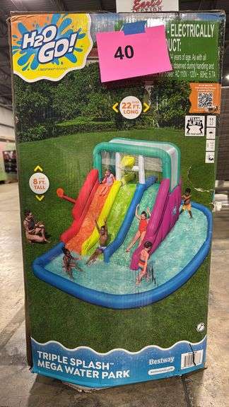 H20 GO TRIPLE SPLASH MEGA WATER PARK IN BOX - Earl's Auction Company