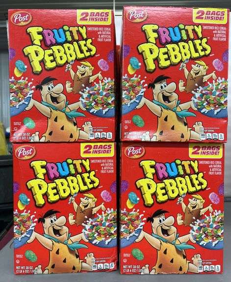 (4) BOXES OF FRUITY PEBBLES - Earl's Auction Company