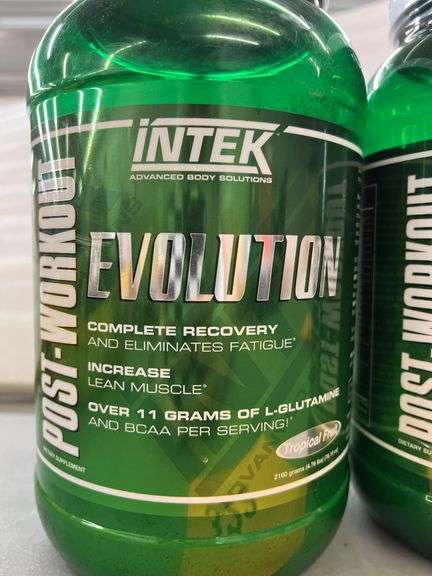 (2) JARS OF INTEK POST WORKOUT - Earl's Auction Company