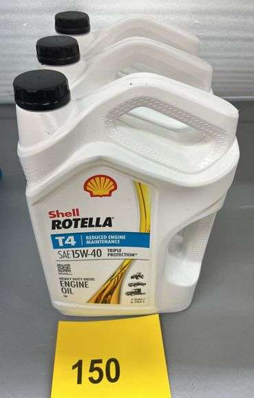 (3) JUGS OF SHELL ROTELLA DIESEL ENGINE OIL - Earl's Auction Company