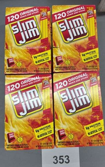 (4) BOXES OF SLIM JIMS - Earl's Auction Company