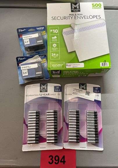 5PC OFFICE LOT - ENVELOPES, BATTERIES & CARTRIDGES - Earl's Auction Company