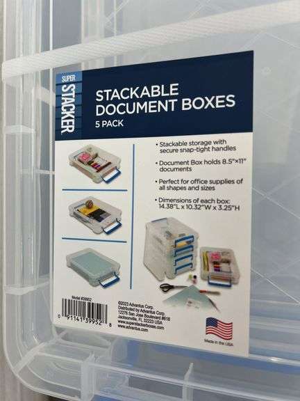 3PC STORAGE LOT - STACK BOXES & ORGANIZERS - Earl's Auction Company