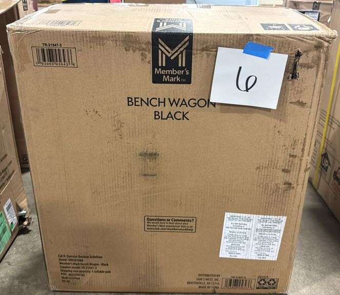 BENCH WAGON IN BOX - BLACK - Earl's Auction Company