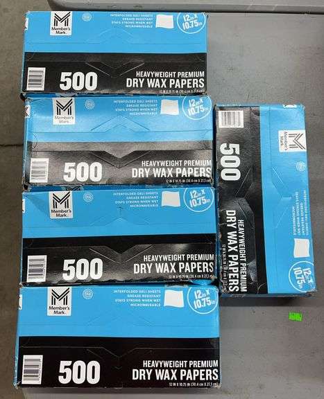 (5) BOXES OF DRY WAX PAPERS - Earl's Auction Company