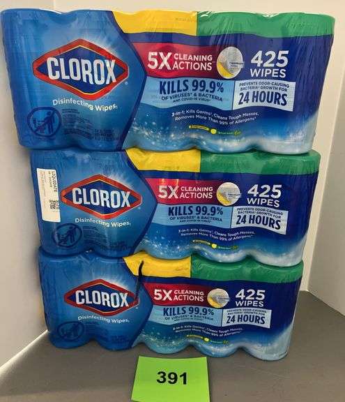 (3) PACKS OF CLOROX DISINFECTING WIPES - Earl's Auction Company