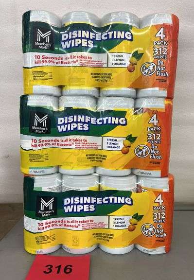 (3) PACKS OF DISINFECTING WIPES - Earl's Auction Company