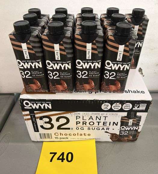 BOX OF OWYN PROTEIN SHAKES & (13) BOTTLES - Earl's Auction Company