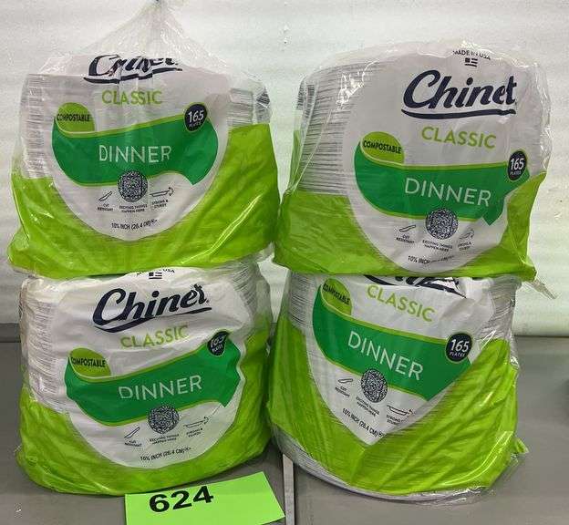(4) PACKS OF CHINET PAPER PLATES - Earl's Auction Company