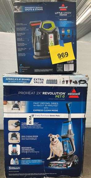 AS IS - (2) BISSELL CARPET CLEANERS IN BOXES - Earl's Auction Company