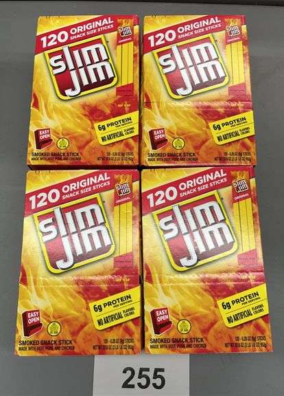 (4) BOXES OF SLIM JIMS - Earl's Auction Company