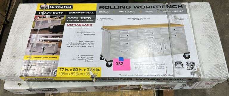 SEVILLE CLASSICS ROLLING WORKBENCH IN BOXES - Earl's Auction Company