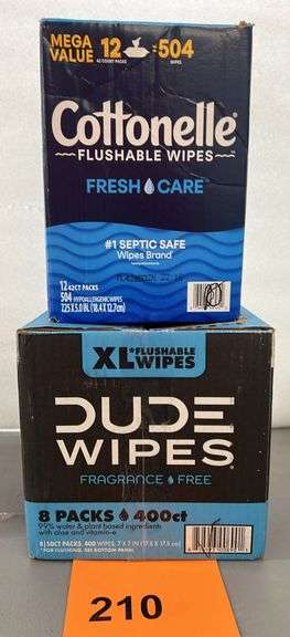 (2) BOXES OF FLUSHABLE WIPES - Earl's Auction Company