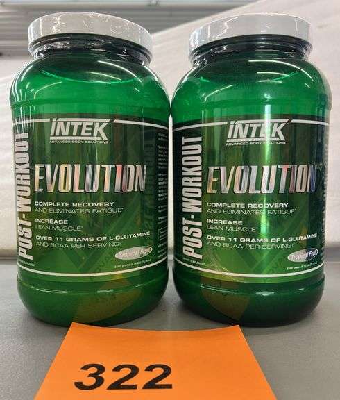 (2) JARS OF INTEK POST WORKOUT - Earl's Auction Company