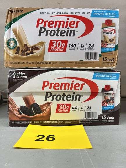 (2) BOXES OF PREMIER PROTEIN SHAKES - Earl's Auction Company