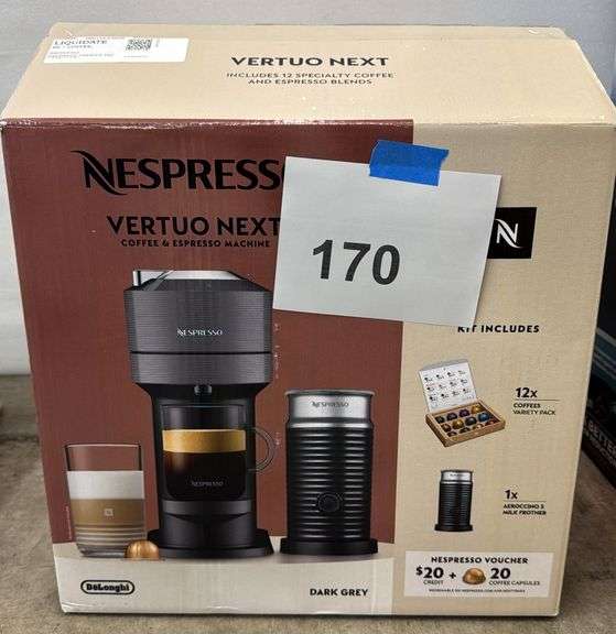 NESPRESSO VERTUO NEXT COFFEE MAKER IN BOX - Earl's Auction Company