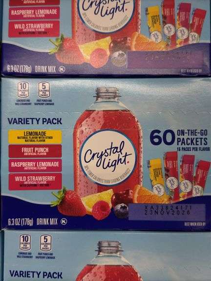 (9) BOXES OF CRYSTAL LIGHT MIX - Earl's Auction Company