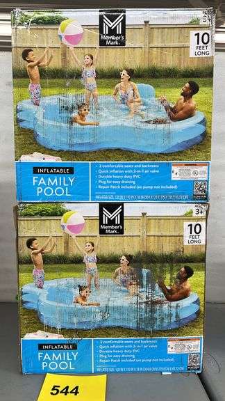 (2) 10FT INFLATABLE FAMILY POOLS IN BOXES - Earl's Auction Company
