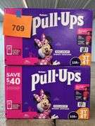 (2) BOXES OF HUGGIES PULL UPS DIAPERS - Earl's Auction Company