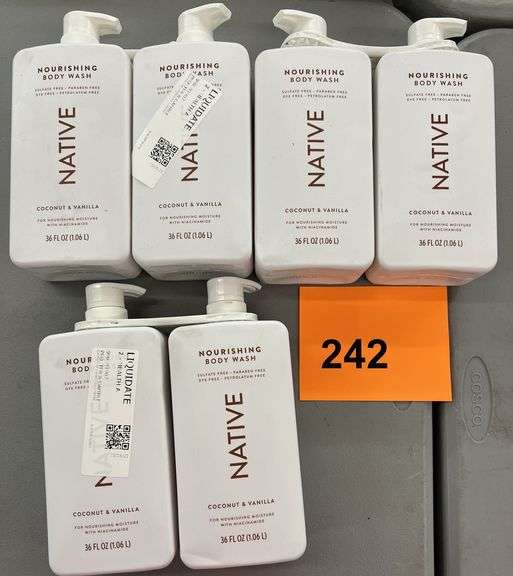 (6) BOTTLES OF NATIVE BODY WASH - Earl's Auction Company