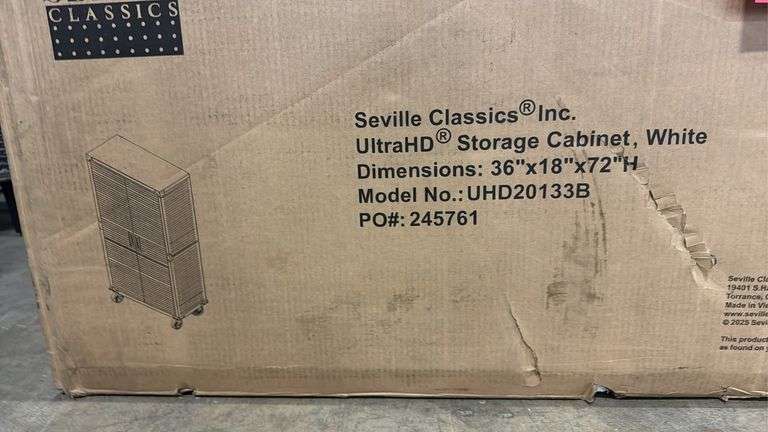 SEVILLE CLASSICS STORAGE CABINET IN BOX - Earl's Auction Company