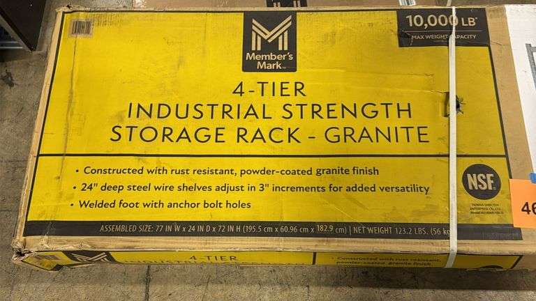 HEAVY DUTY 4-SHELF STORAGE RACK IN BOX - Earl's Auction Company