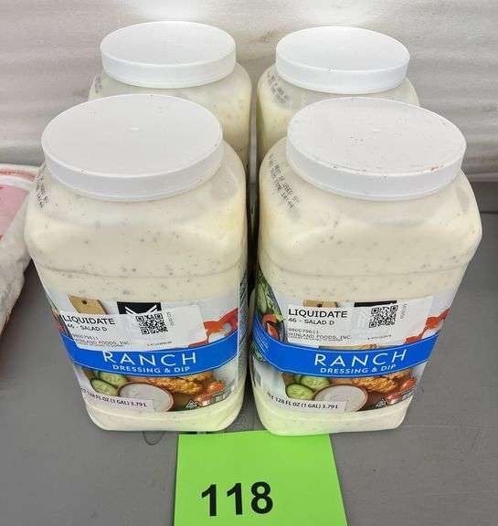 (4) JUGS OF RANCH DRESSING & DIP - Earl's Auction Company