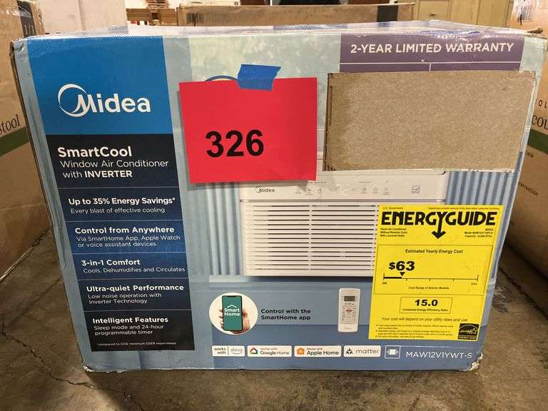MIDEA WINDOW AIR CONDITIONER IN BOX - Earl's Auction Company