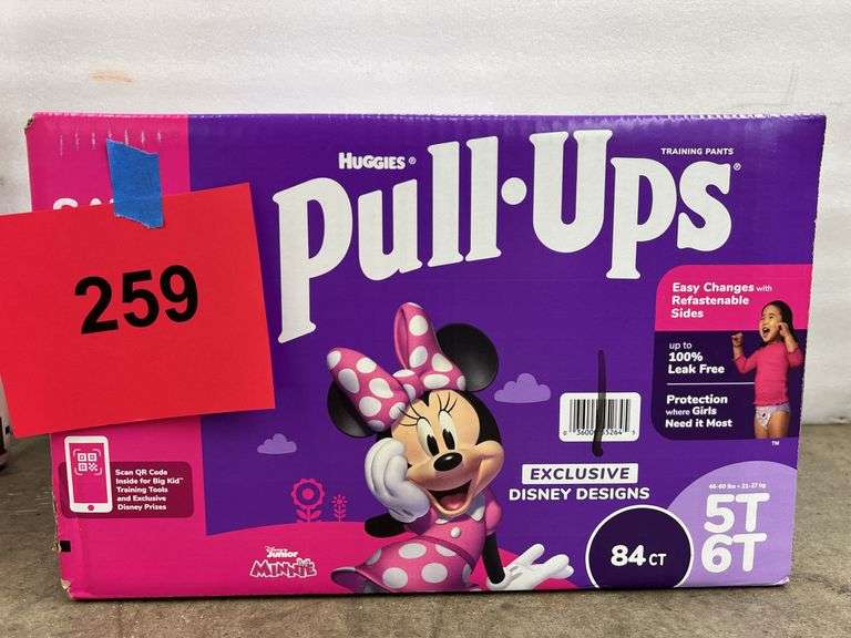BOX OF HUGGIES PULL UPS DIAPERS - SIZE 5T/6T - Earl's Auction Company